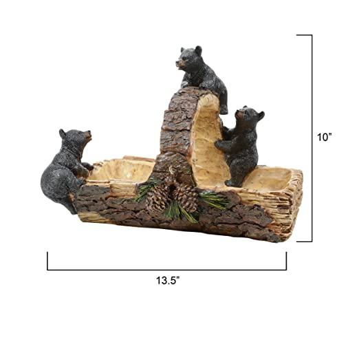 Black Bear & Log Basket