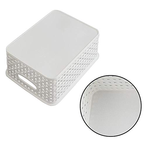 Doryh Small Plastic Storage Basket, 4-Pack