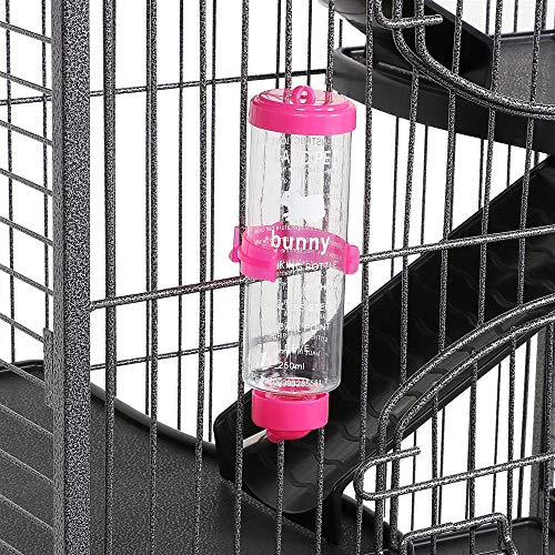 go2buy Metal 6 Levels Ferret Cage Playpen for Rabbit Chinchilla Squirrels w/3 Doors/Bowl/Water Bottle 25.2 x 16.9 x 51.6 Inch Black