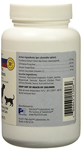 PALA TECH Cranberry Plus 60 Chewable Tablets for Dogs & Cats (Pack of 2)