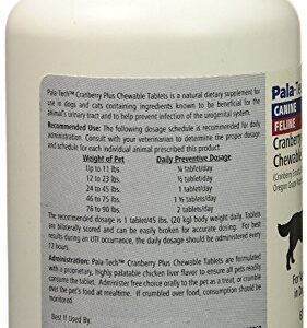 PALA TECH Cranberry Plus 60 Chewable Tablets for Dogs & Cats (Pack of 2)