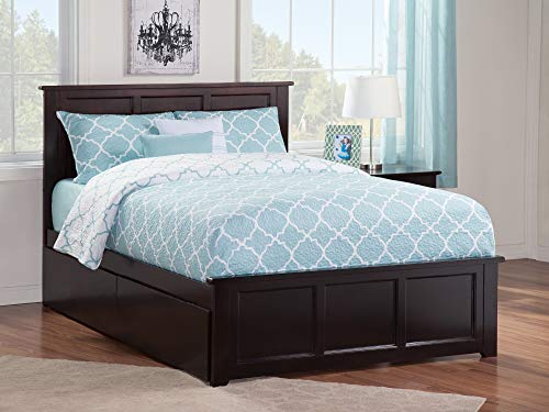 Atlantic Furniture AR8636111 Madison Platform Bed with Matching Foot Board and 2 Urban Bed Drawers, Full, Espresso