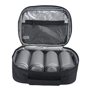 Carhartt Insulated 4 Can Lunch Cooler, Black, One Size