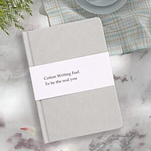 Zhi Jin Classic Thick Cloth Linen Notebook Journal Blank Paper Notepad Diary Hard Cover Travel Office Linen Gray