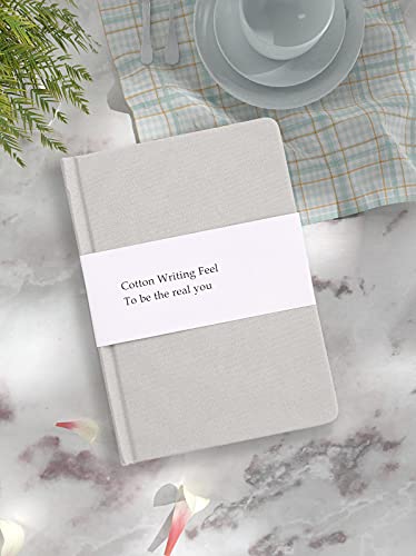 Zhi Jin Classic Thick Cloth Linen Notebook Journal Blank Paper Notepad Diary Hard Cover Travel Office Linen Gray