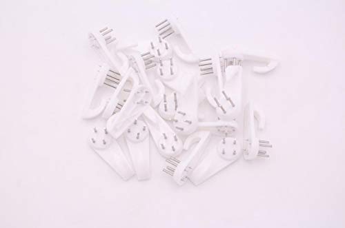 20PCS White Durable Assorted Concrete Hard Wall Photo Album Picture Hanging Kit Picture Frame Nail Hook Hanger Plastic Wall Hook Seamless Nail