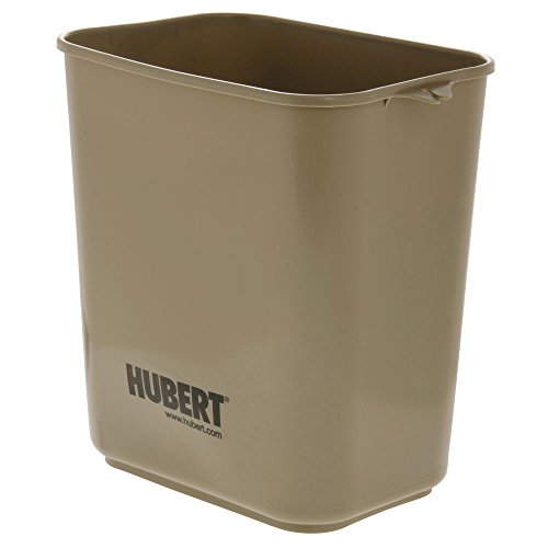 HUBERT Waste Basket 14 qt Beige Plastic 11 1/4" L x 8" W x 12 1/4" H