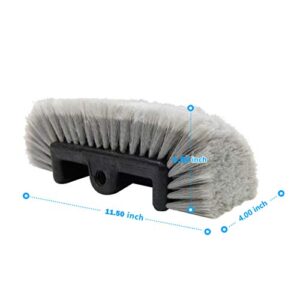 CARCAREZ 12" Car Wash Brush with Soft Bristle for Auto RV Truck Boat Camper Exterior Washing Cleaning, Grey