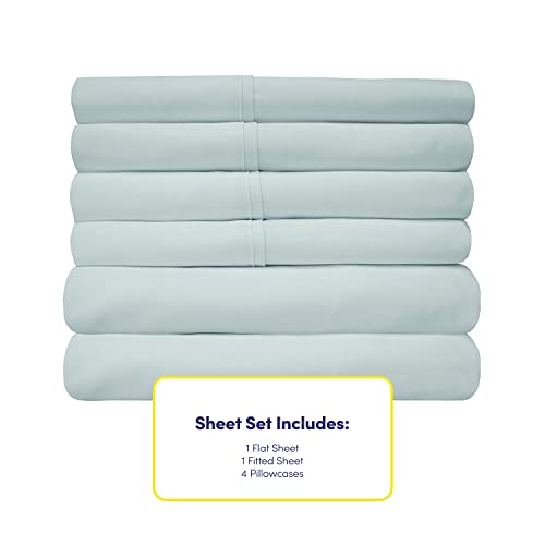 King Size Bed Sheets - 6 Piece 1500 Supreme Collection Fine Brushed Microfiber Deep Pocket King Sheet Set Bedding - 2 Extra Pillow Cases, Great Value, King, Porclain Blue