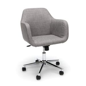 ofm ess collection upholstered home office desk chair, grey