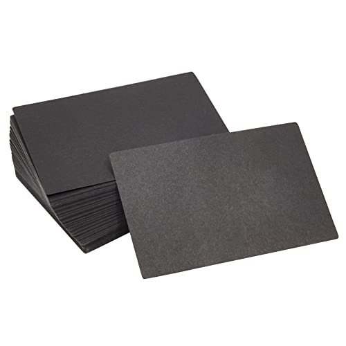 100 Pack Black Index Cards - Perfect for Studying, Office and School Supplies, and DIY Crafts (3x5 Inches) - Ideal for Notetaking and Organization