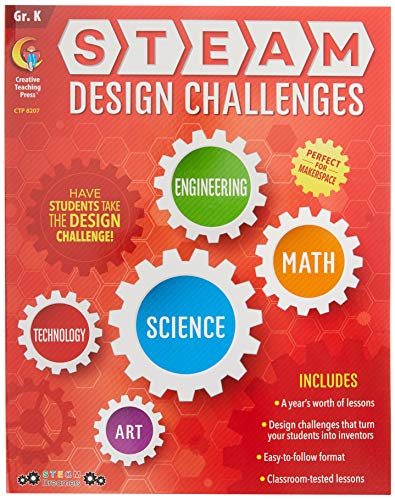 Creative Teaching Press Creative Teaching STEAM Design Challenges Resource Book, Kindergarten (Science, Technology, Engineering, Art, Math) (8207)