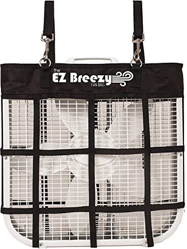 Southwestern Equine EZ Breezy Box Fan Holder, Horse Stall Classic Fan Bag, Stable Supplies, Horse Fan (Black)