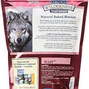 Wilderness Blue Buffalo Trail Treats Grain-Free Dog Biscuits 2 Flavor Variety Bundle: (1) Duck, and (1) Salmon, 10 Ounces