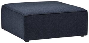 amazon brand - rivet audrey modern square ottoman, 39"w, denim