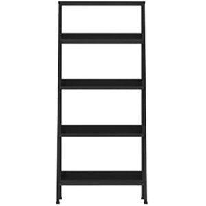 Walker Edison Sophia Modern 4 Shelf Ladder Bookcase , 55 Inch, Black