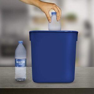 Acrimet Wastebasket Bin 13QT (Plastic) (Blue Color) (Set of 4)