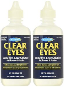 (2 pack) farnam clear eyes for horses, 4fl oz