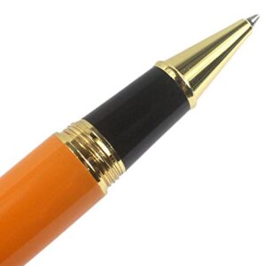 Sipliv 2PCS Jinhao Big Heavy 159 Rollerball Pen, Gold Trim, Red & Orange