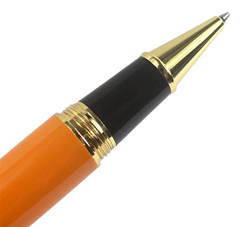 Sipliv 2PCS Jinhao Big Heavy 159 Rollerball Pen, Gold Trim, Red & Orange