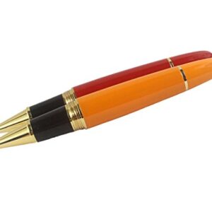 Sipliv 2PCS Jinhao Big Heavy 159 Rollerball Pen, Gold Trim, Red & Orange