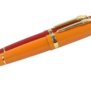 Sipliv 2PCS Jinhao Big Heavy 159 Rollerball Pen, Gold Trim, Red & Orange