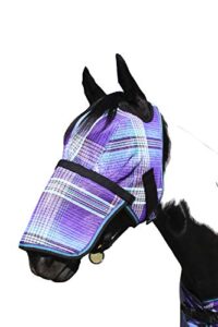 kensington signature fly mask w/removable nose (l-average, 2017 - lavender mint)