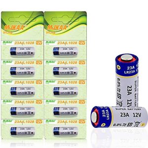 mjkaa 10 count a23 23a 12 volt battery for garage doors opener, doorbells remotes mn21 23ga gp23ae a23s lr23a l1028