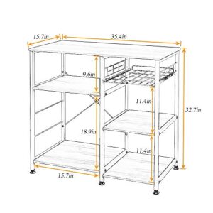 soges 3-Tier Kitchen Baker's Rack Utility Microwave Oven Stand Storage Cart Workstation Shelf, W5s-B