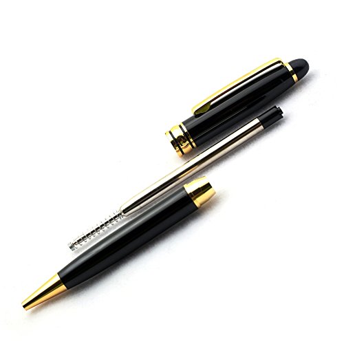 Free Engraving - Personalized Roller Ballpen, Ballpoint pen, Ball pen, Refillable Pens, Retractable Medium Refill Pen Black Ink, Custom Gifts for Men, Women, Classy Gift Box, Free Customization