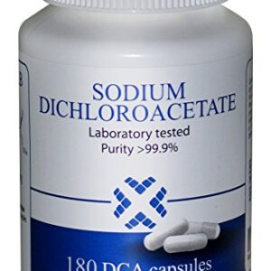 DCA - Sodium Dichloroacetate 333mg - Purity >99.9%, Made in Europe, by DCA-LAB, Certificate of Analysis Included, Tested in a Certified Laboratory, 180 Capsules