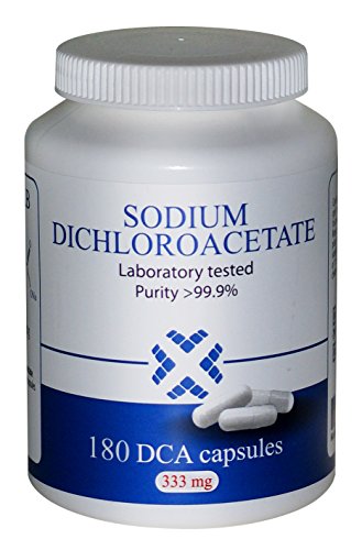 DCA - Sodium Dichloroacetate 333mg - Purity >99.9%, Made in Europe, by DCA-LAB, Certificate of Analysis Included, Tested in a Certified Laboratory, 180 Capsules