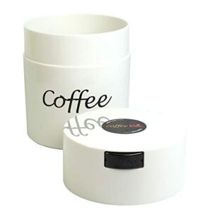 Coffeevac 1/2 lb - The Ultimate Vacuum Sealed Coffee Container, White with Logo