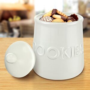 Kovot Ceramic Classic Cookie Jar And Air-Sealed Lid | Measures: 6 1/4" L x 6 1/4" W x 8 1/2" H