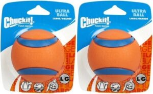 chuckit ball ultra ball large (set of 2), dog fetch toy