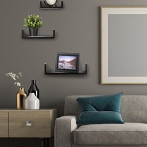 Sagler Floating Shelves Set of 3 Wall Shelves - Espresso Finish Wooden Shelves