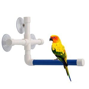 gozier bird bath perch suction cup shower perch stand for bird parrot macaw african greys budgies cockatoo parakeet cockatiel conure lovebirds shower bath perch stand toy