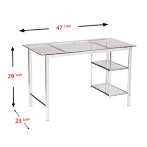 SEI Furniture Oslo Writing Desk, Chrome