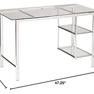 SEI Furniture Oslo Writing Desk, Chrome