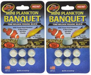 zoo med laboratories azmbb5 plankton banquet block feeder mini, 12 count