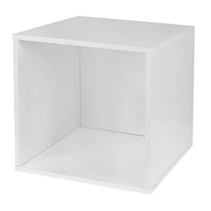 Niche Cubo Stackable Storage Cube - White Wood Grain