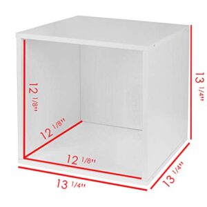 Niche Cubo Stackable Storage Cube - White Wood Grain