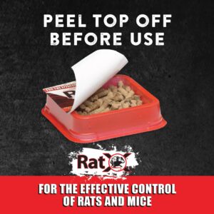 EcoClear Products 620104, RatX All-Natural Non-Toxic Humane Rat and Mouse Pellets, Ready-to-Use Pre-Measured 3 oz. Bait Trays, 2-Pack