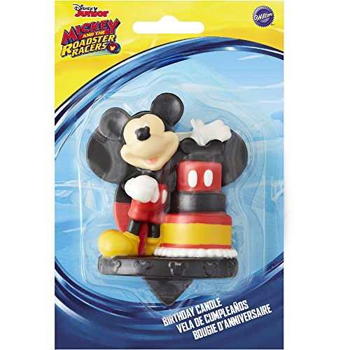 Wilton Mickey and The Roadster Racers Birthday Candle, Great for Birthday Cakes, Cupcakes, Muffins and More, Light up Your Child?s Eyes on Their Special Day,Assorted