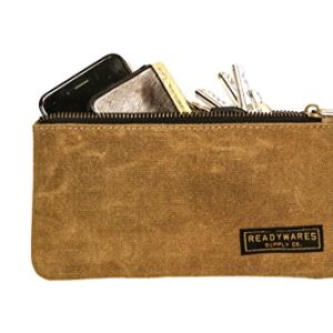 Readywares Waxed Canvas Pencil Case/Pencil Bag/Pencil Pouch, Rugged and Durable, Water Resistant, 8.5" x 4" (Set of 4)