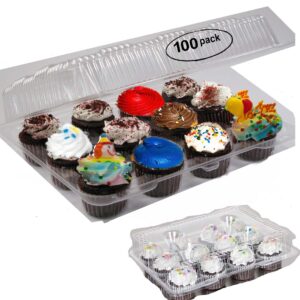 case of 100 12 compartment cupcake container with hinged lid clear 12 cavity cupcake container disposable plastic cupcake boxes 12 compartment cupcake containers