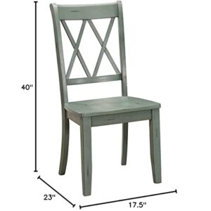 Homelegance Dining Chair (Set of 2), Teal