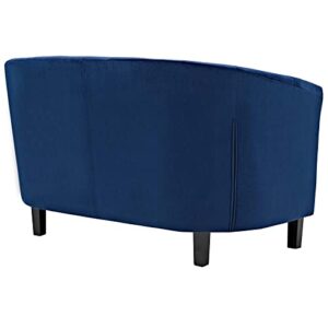 Modway EEI-2615 Prospect Velvet Upholstered Contemporary Modern Loveseat In Navy