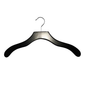 nahanco 200720bhu wooden shirt hangers - contemporary line - 17" black finish - home use (pack of 50)