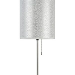 Aspen Creative 40083-8, 1-Pack Set-1 Light Candlestick Table Lamp, Contemporary Design in Satin Nickel, 19 1/2" High, Stars